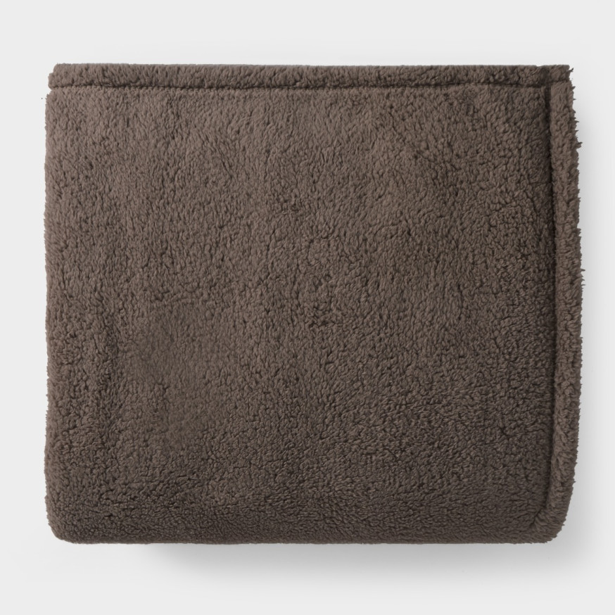 OHS Teddy Fleece Throw - Brown