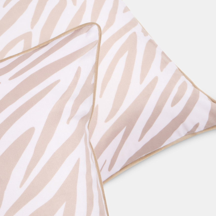 OHS Zebra Print Cushion Covers - Natural