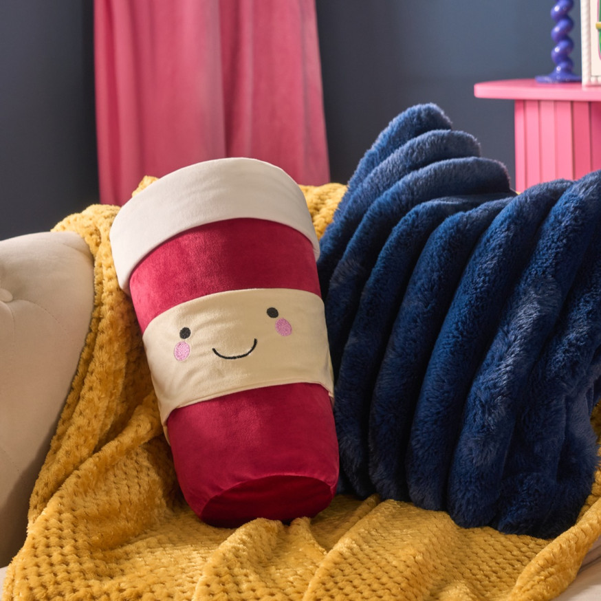 OHS Coffee Cup Cushion - Burgundy