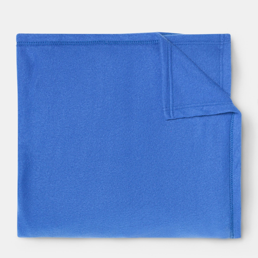 OHS Plain Fleece Throw, Cobalt Blue - 120 x 150cm