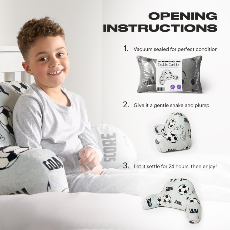 OHS Kids Football Fleece Cuddle Cushion - Grey