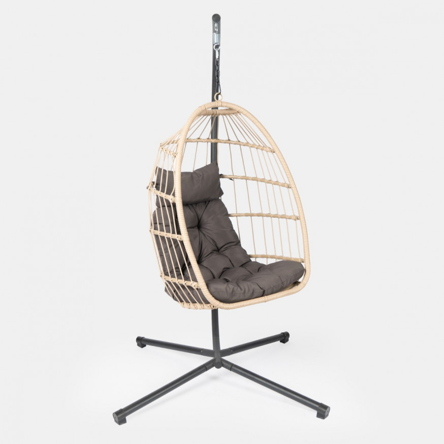 OHS Foldable Hanging Egg Chair - Natural