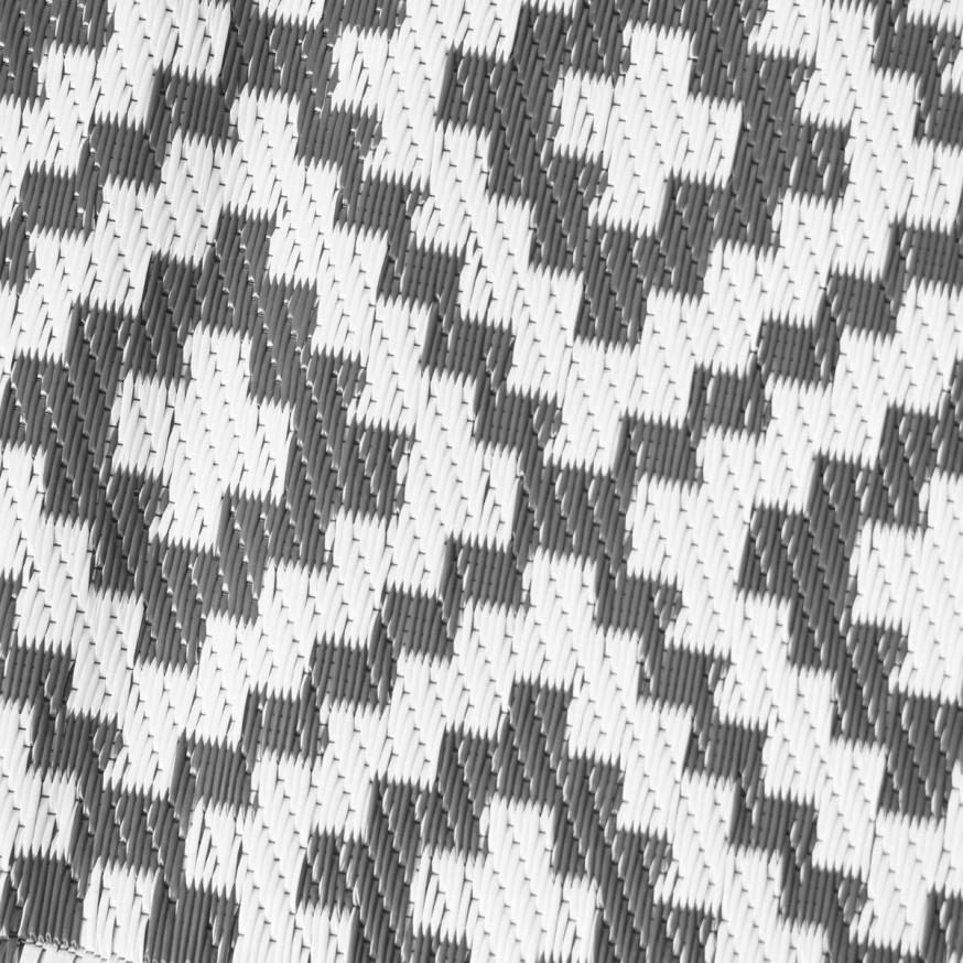 OHS Circle Outdoor Geo Rug, Grey - 170cm