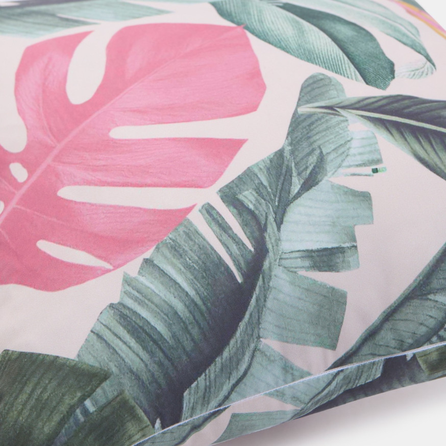 OHS Indoor/Outdoor Tropical Print Cushion Covers - Green