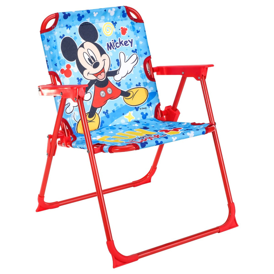 Kids Folding Mickey Mouse Camping Chair - Blue/Red
