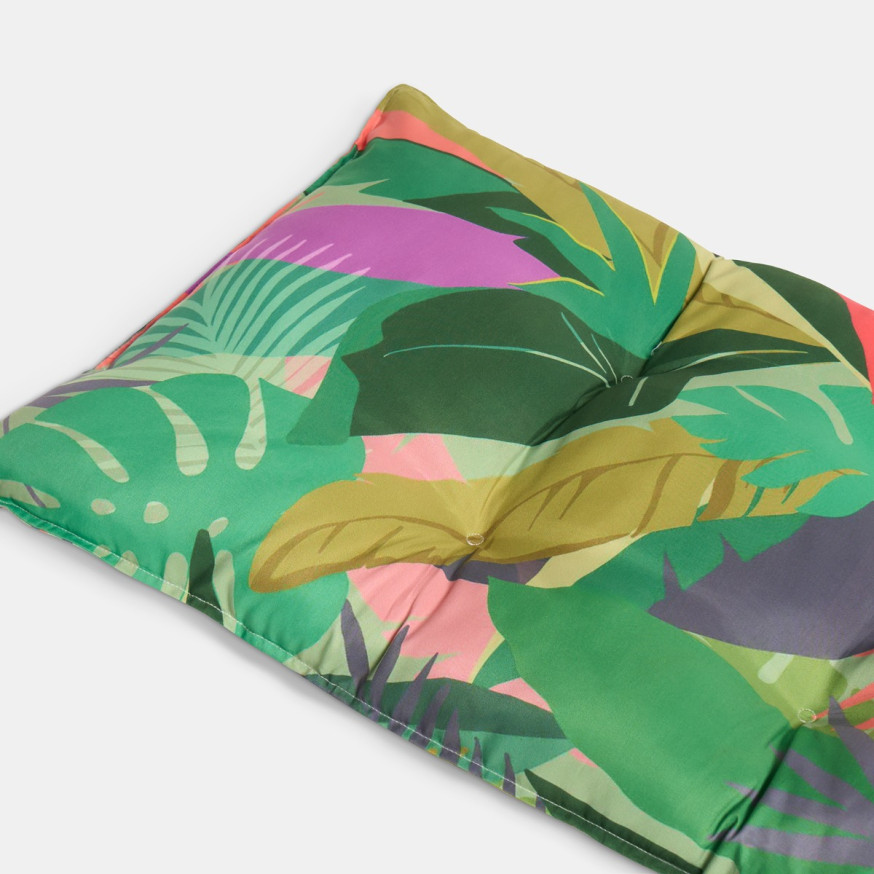 OHS 2-Seater Indoor/Outdoor Palm Print Bench Pad - Green