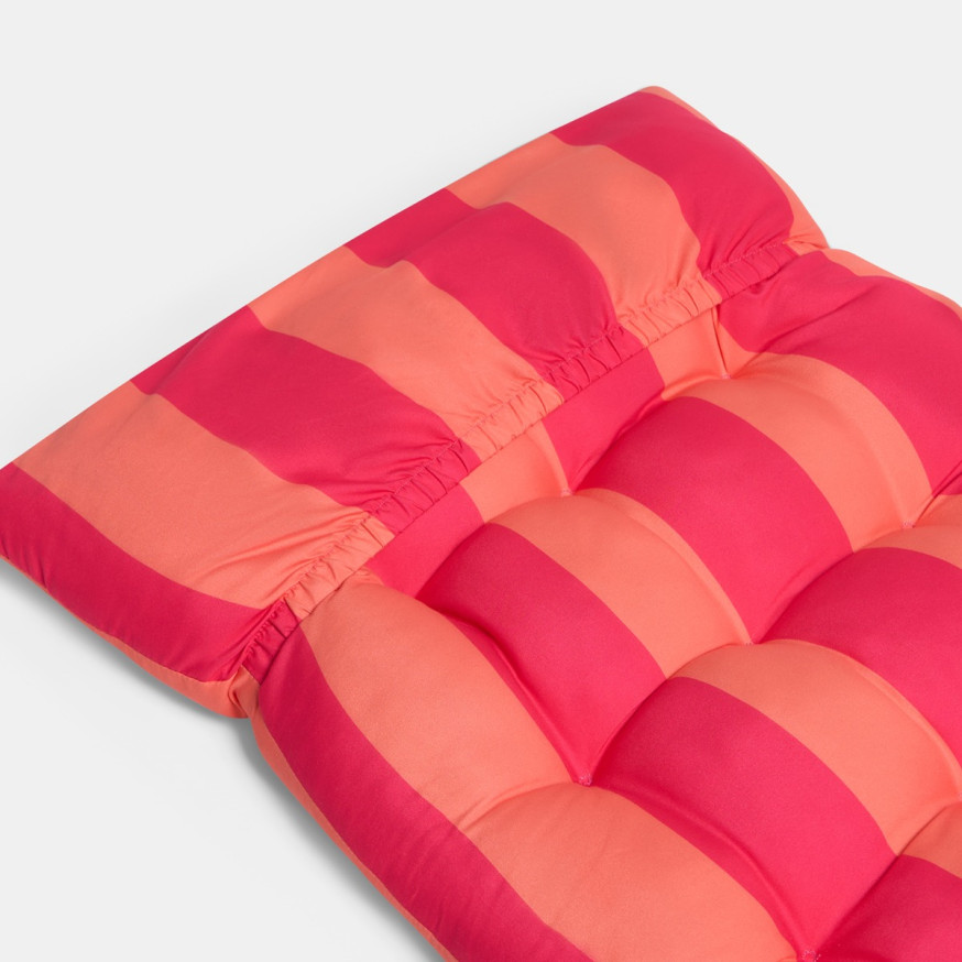 OHS Stripe Print Gravity Chair Cushion - Orange/Pink