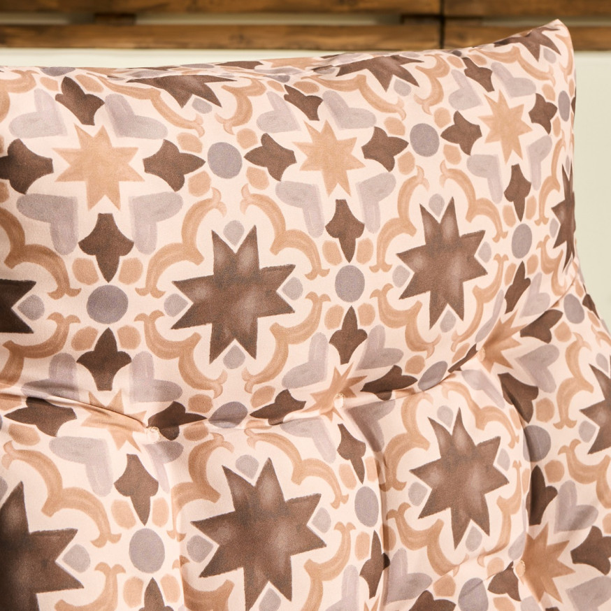 OHS Tile Print Gravity Chair Cushion - Natural