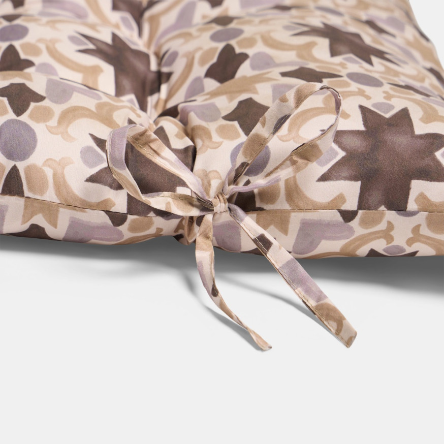 OHS Tile Print Gravity Chair Cushion - Natural