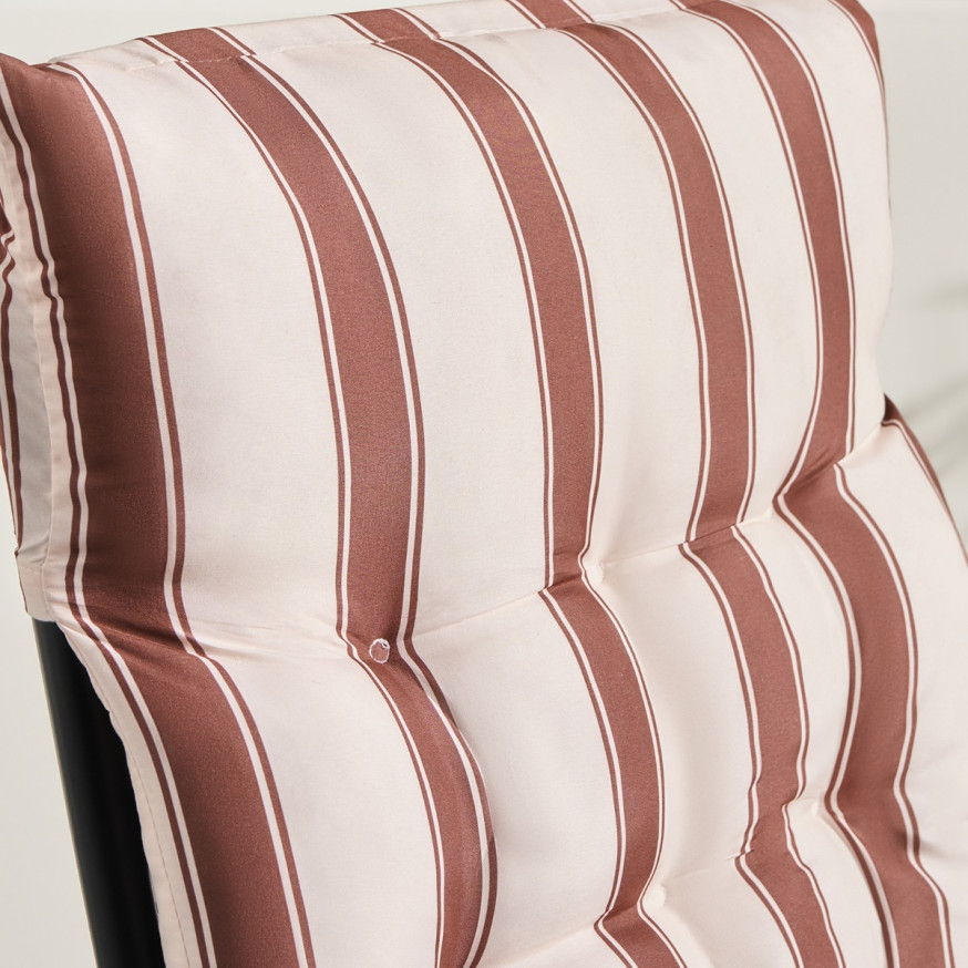 OHS Stripe Print Gravity Chair Cushion - Chocolate/Cream
