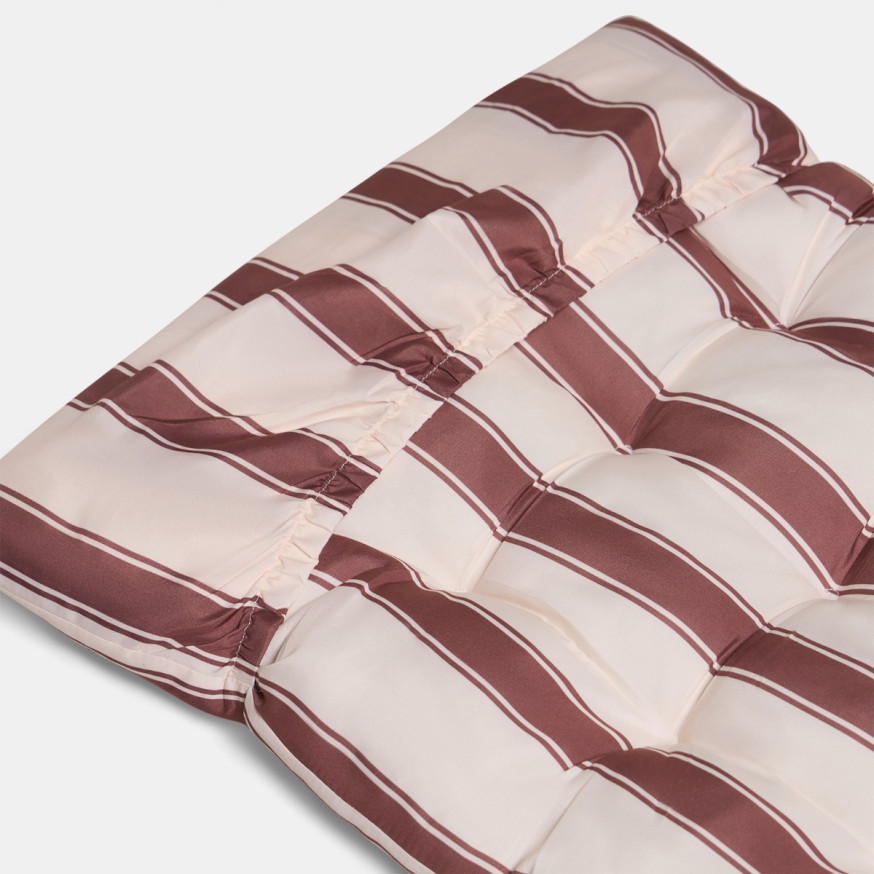 OHS Stripe Print Gravity Chair Cushion - Chocolate/Cream