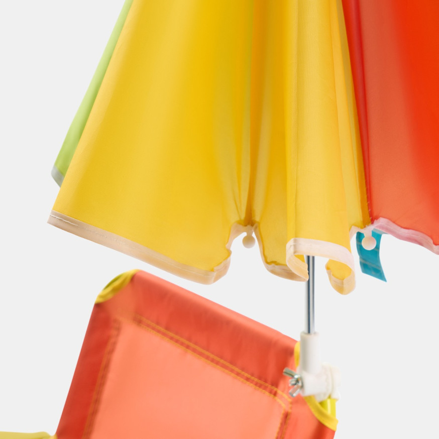 OHS Kids Colour Block Chair with Parasol - Multi