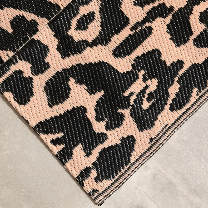 OHS Leopard Print Outdoor Rug, Natural - 120 x 170cm