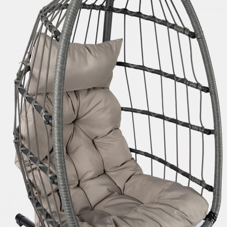OHS Foldable Hanging Egg Chair - Grey