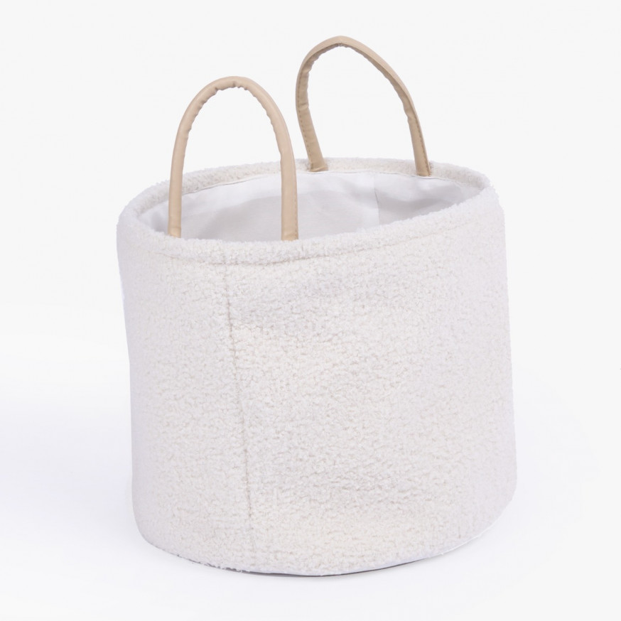 OHS Bouclé Storage Basket - Cream