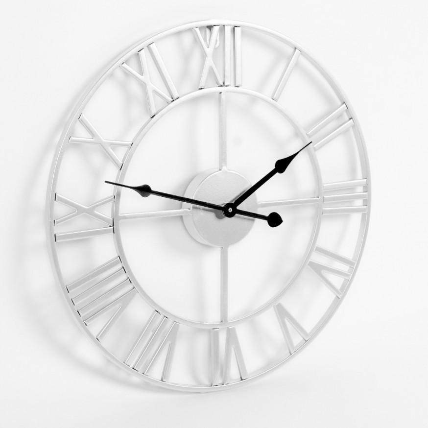 OHS Skeleton Wall Clock - Silver