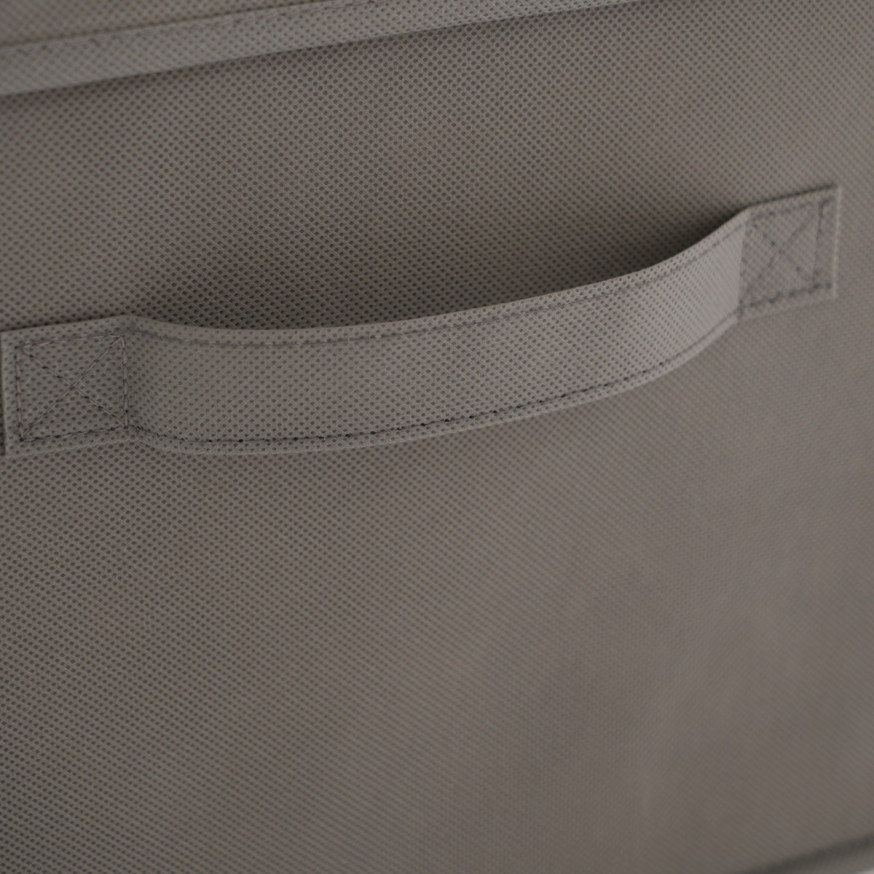 OHS Foldable Fabric Storage Box With Lid - Grey