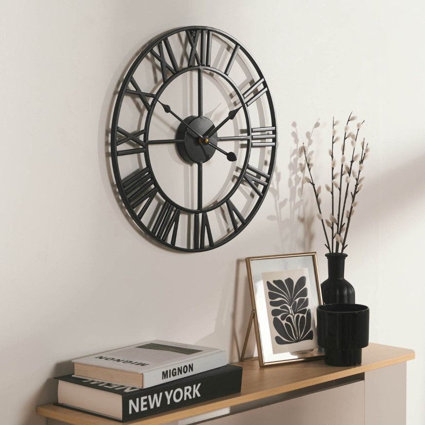 OHS Skeleton Wall Clock - Black