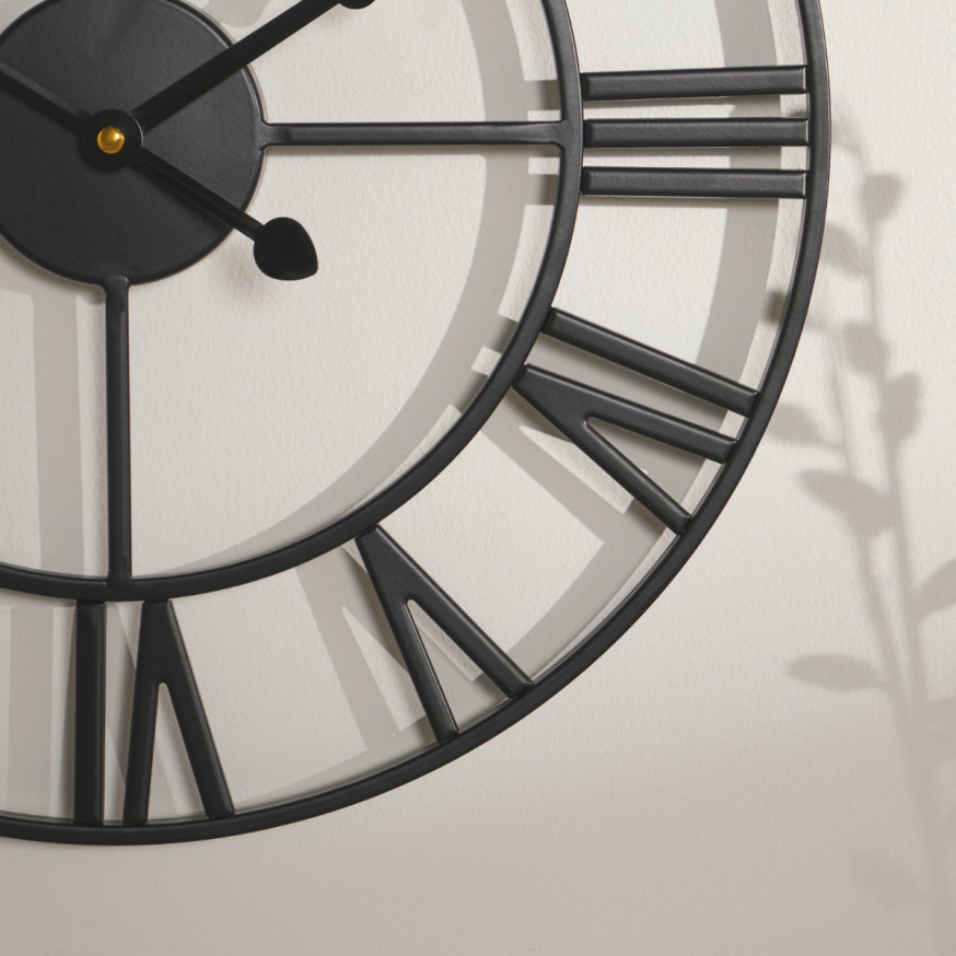 OHS Skeleton Wall Clock - Black