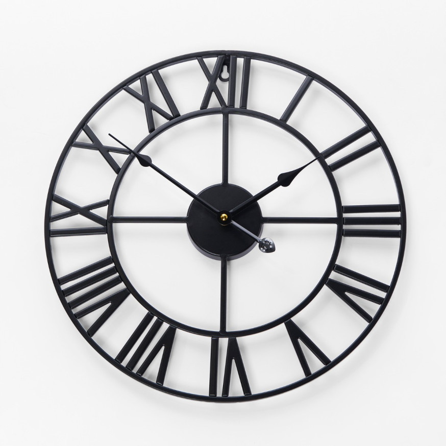 OHS Skeleton Wall Clock - Black
