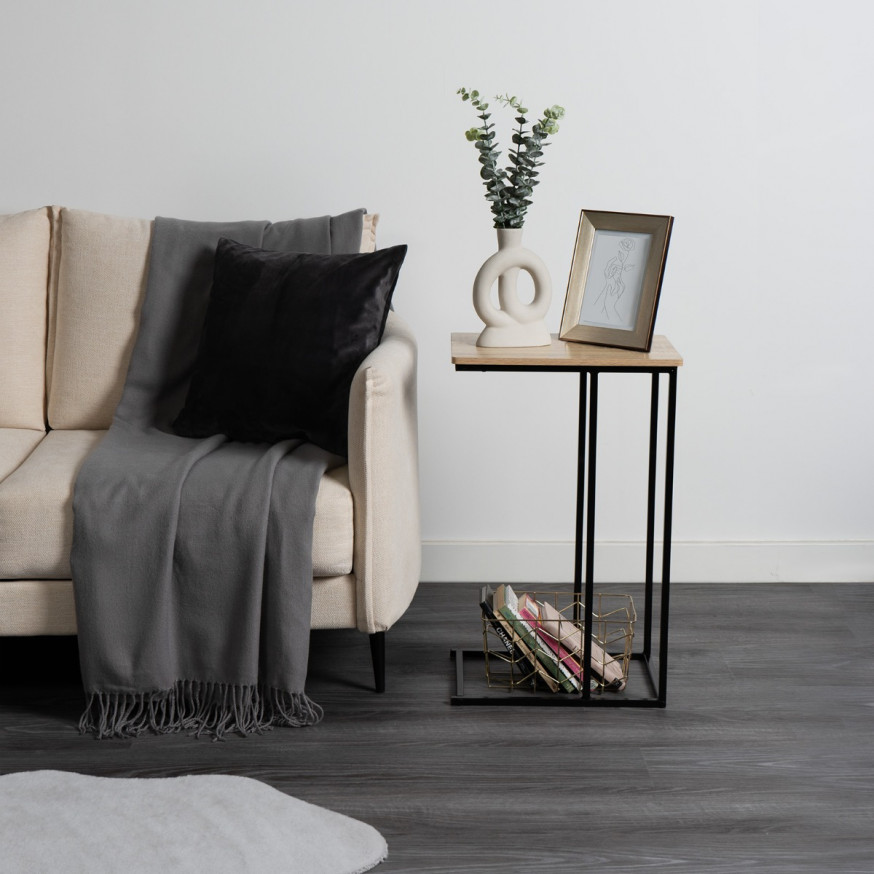 OHS C Shape Side Table - Light Wood