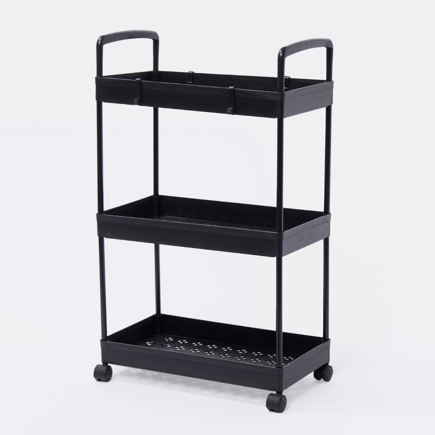 OHS 3 Layer Trolley Cart - Black