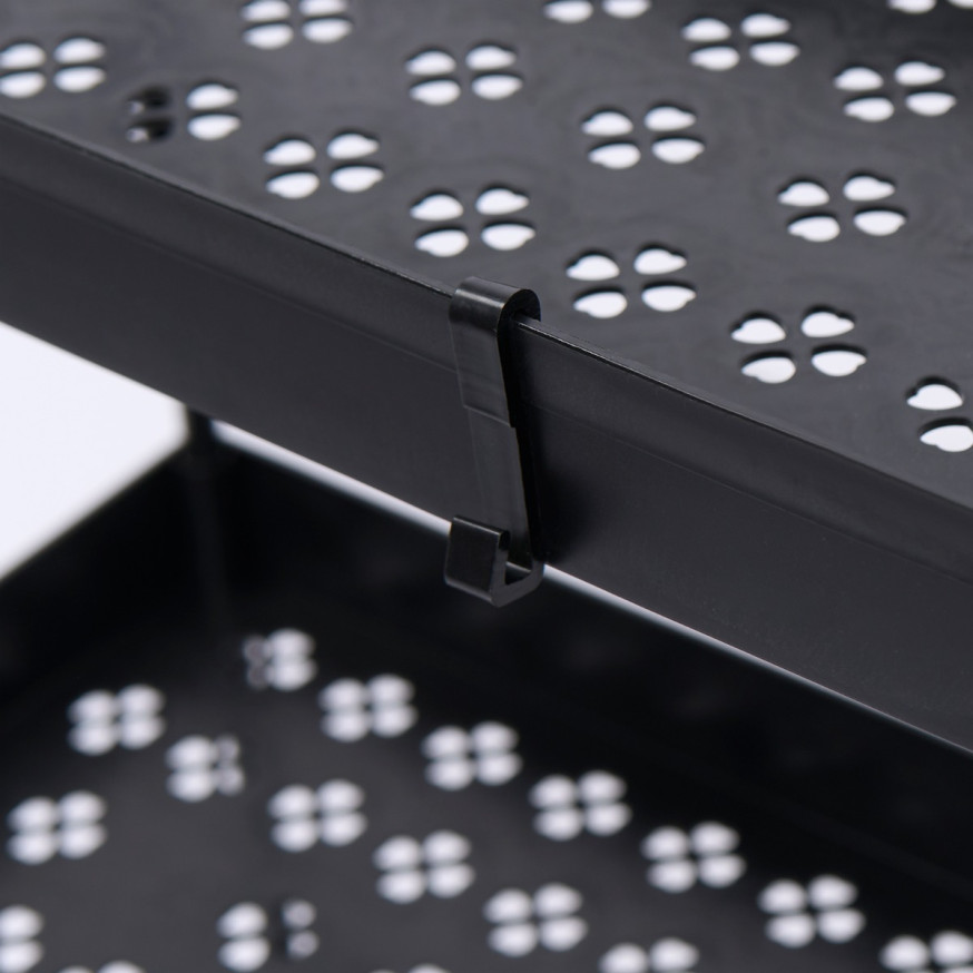 OHS 3 Layer Trolley Cart - Black