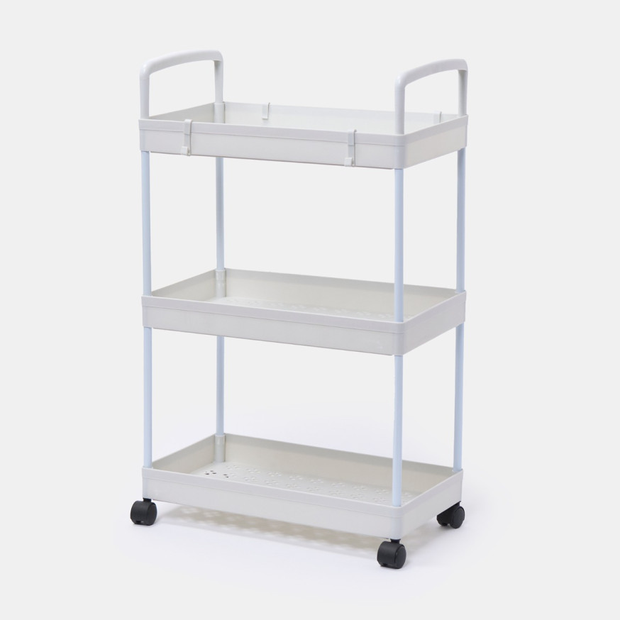 OHS 3 Layer Trolley Cart - White