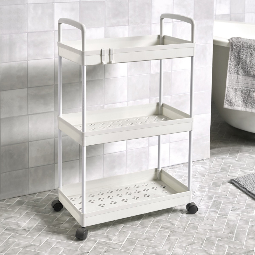 OHS 3 Layer Trolley Cart - White
