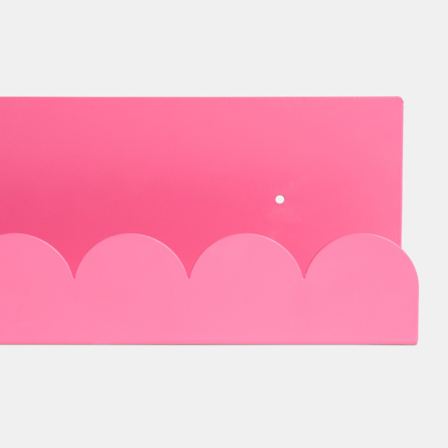 OHS Set of 2 Scallop Shelves - Hot Pink