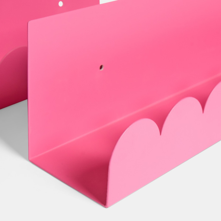 OHS Set of 2 Scallop Shelves - Hot Pink