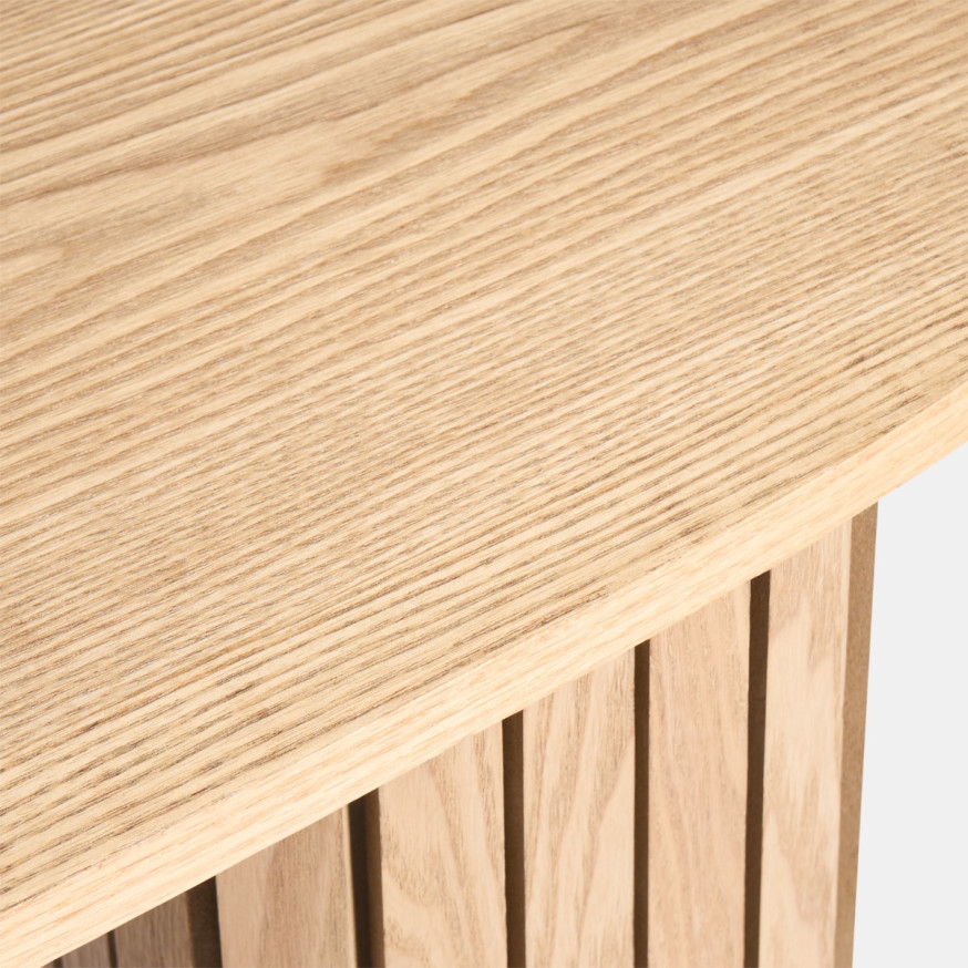 OHS Madison Ribbed Console Table - Light Wood