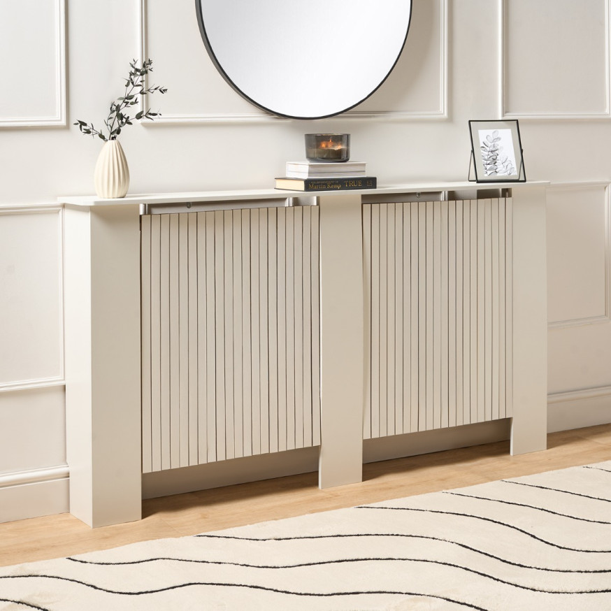 OHS Ribbed Radiator Cover - White