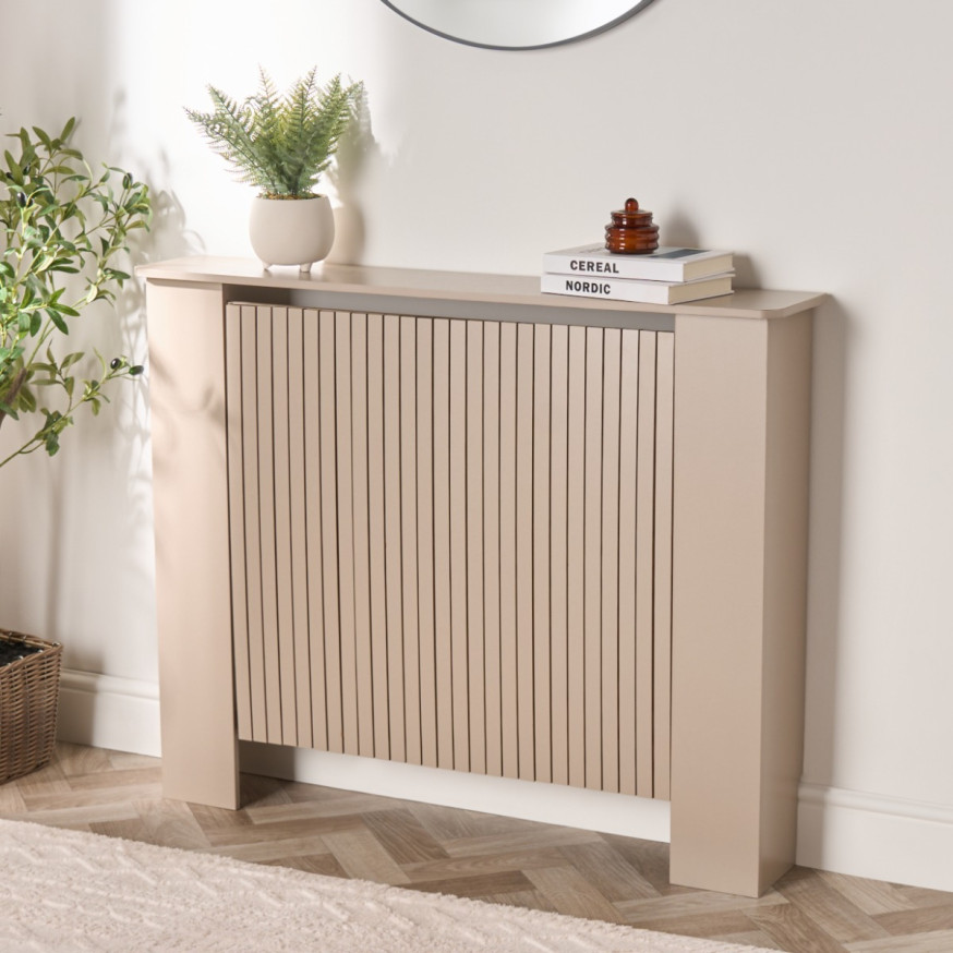 OHS Medium Ribbed Radiator Cover - Natural