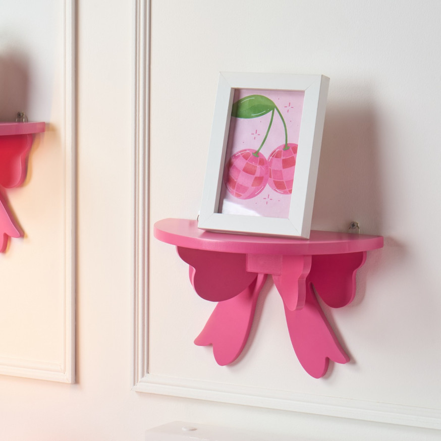OHS Bow Shelves, Hot Pink - 2 Pack