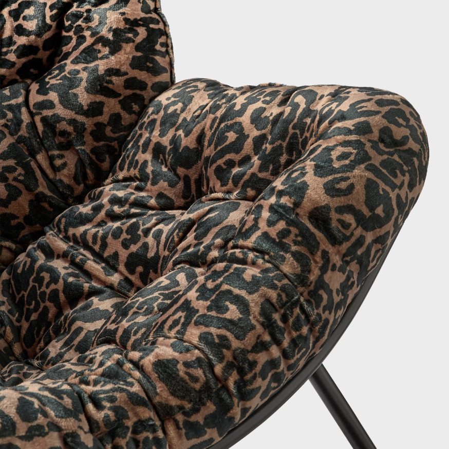 OHS Leopard Print Rocking Chair - Natural