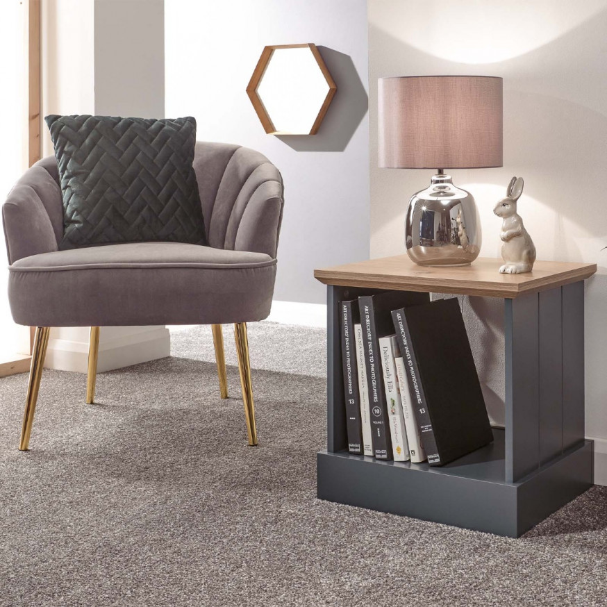 Kendal Lamp Table - Slate Blue