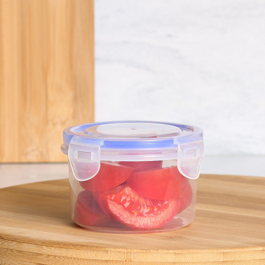 OHS Round Plastic Tupperware Set, 3 Piece - Clear