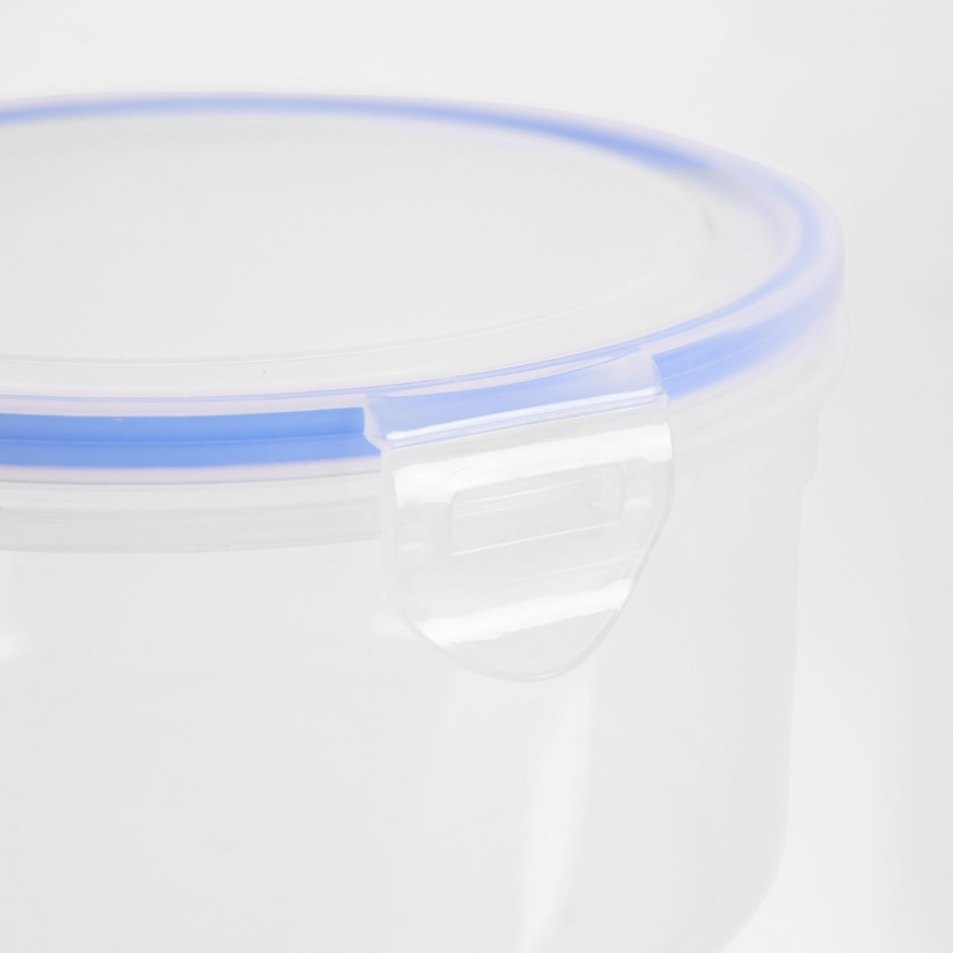 OHS Round Plastic Tupperware Set, 3 Piece - Clear