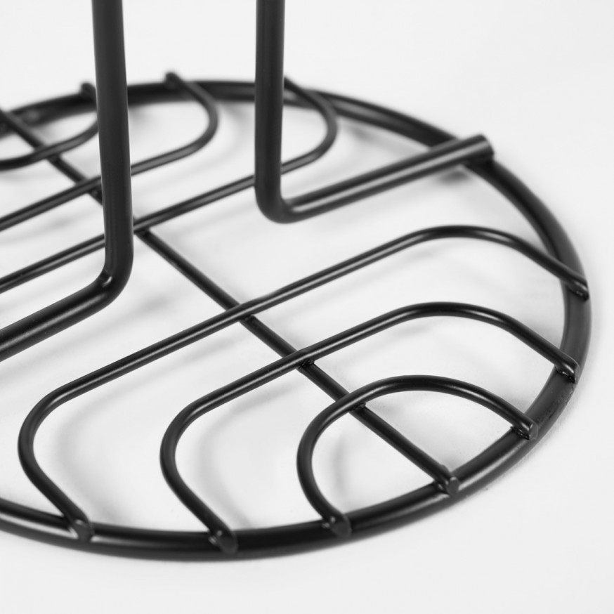 OHS Wire Kitchen Roll Holder - Black