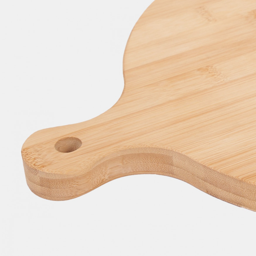 OHS Wooden Round Pizza Serving Board - Natural