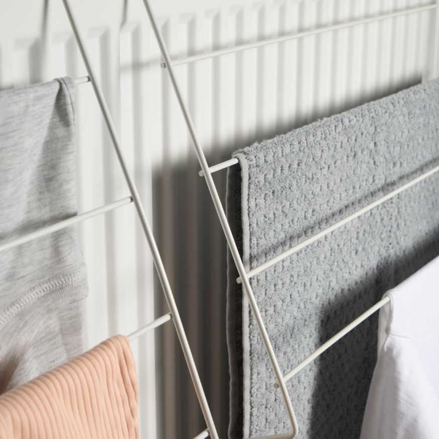 OHS 2 Pack Radiator Drying Airer Racks - White