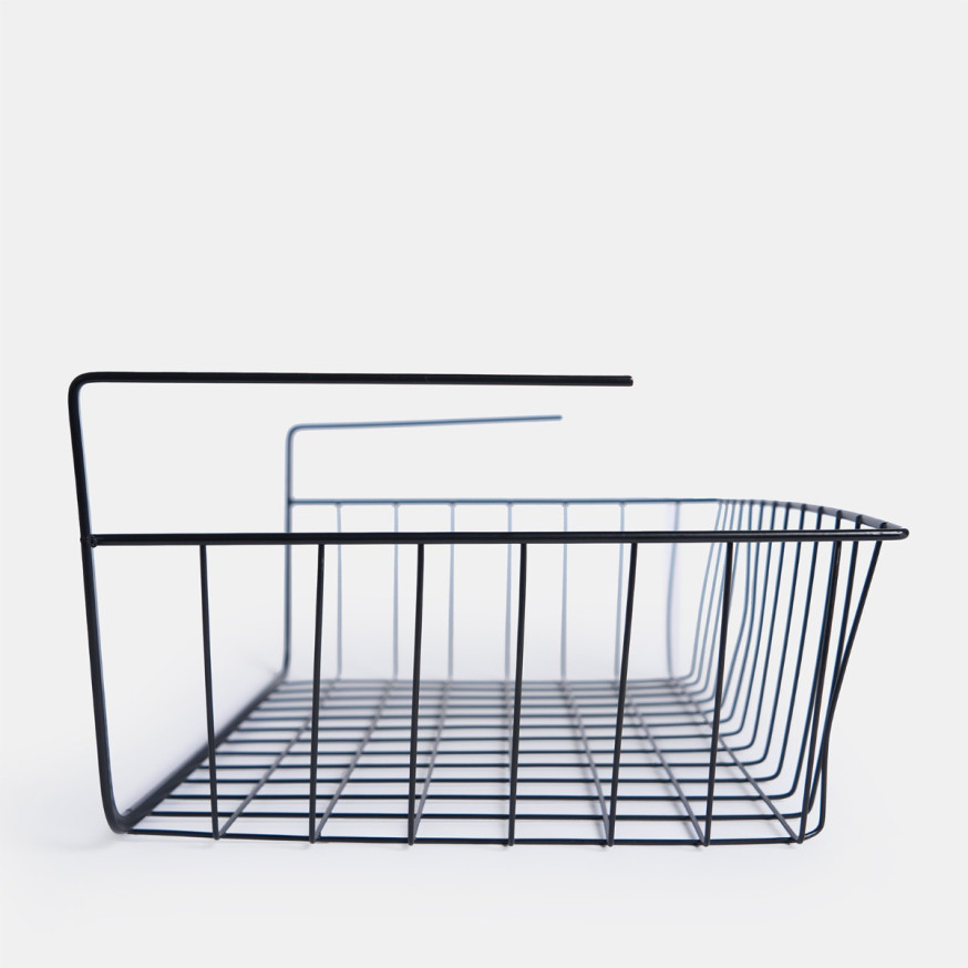 OHS Metal Wire Under Shelf Basket - Black