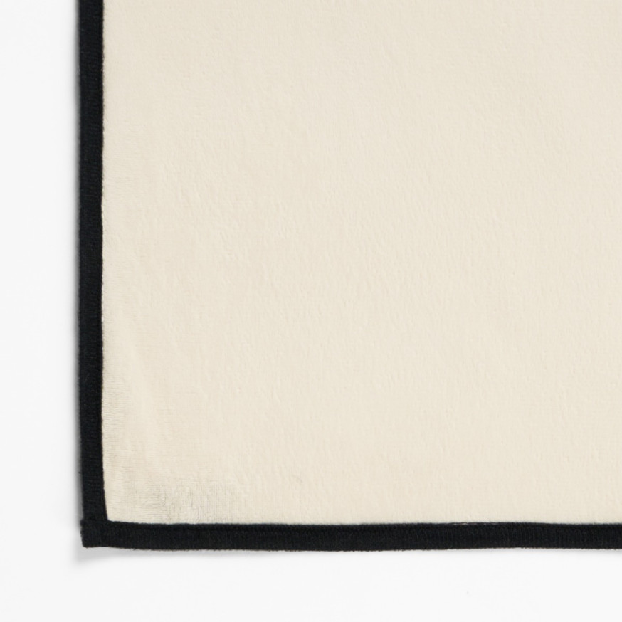 OHS Piped Trim Placemats, Monochrome - 4 Pack