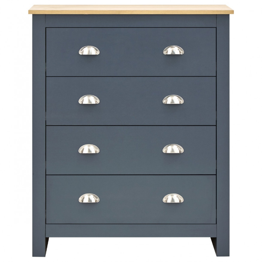 Lancaster 4 Piece Bedroom Furniture Set - Slate Blue