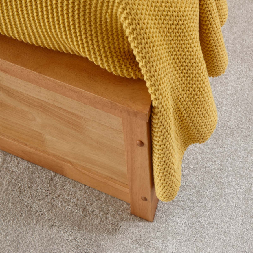 Madrid Wooden Ottoman Storage Bed, 3ft Single - Oak