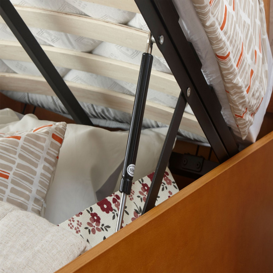 Madrid Wooden Ottoman Storage Bed, 3ft Single - Oak