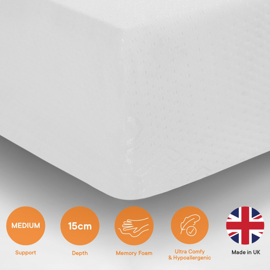 OHS Supreme Pure Memory Foam Mattress - White