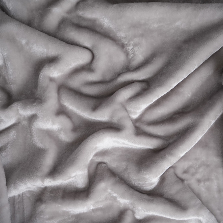 Luxury Faux Fur Mink Fleece Double Throw - Silver