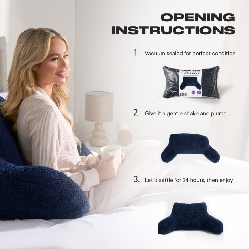 OHS Teddy Cuddle Cushion - Navy